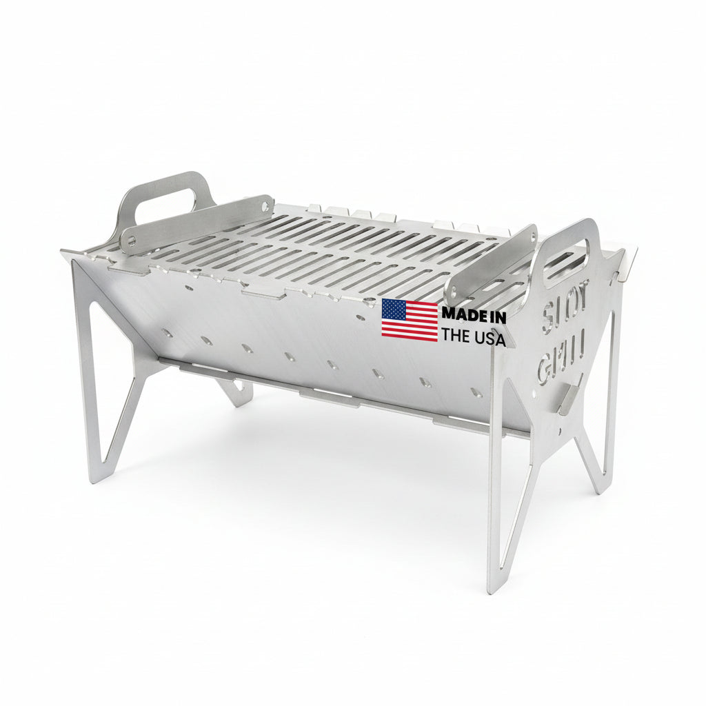 Collapsible Charcoal Grill | Heavy-Duty Steel BBQ – Slot Grill – Slot ...